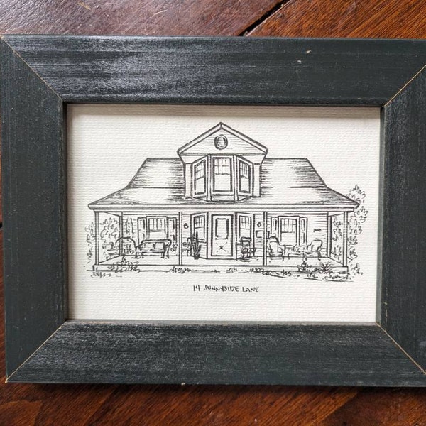 Custom House Drawing From Photo, House Portrait, Realtor Gift for ...
