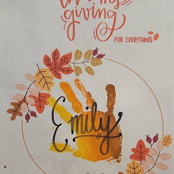 Thanksgiving Decor Handprint Footprint Art, Autumn Thanksgiving ...