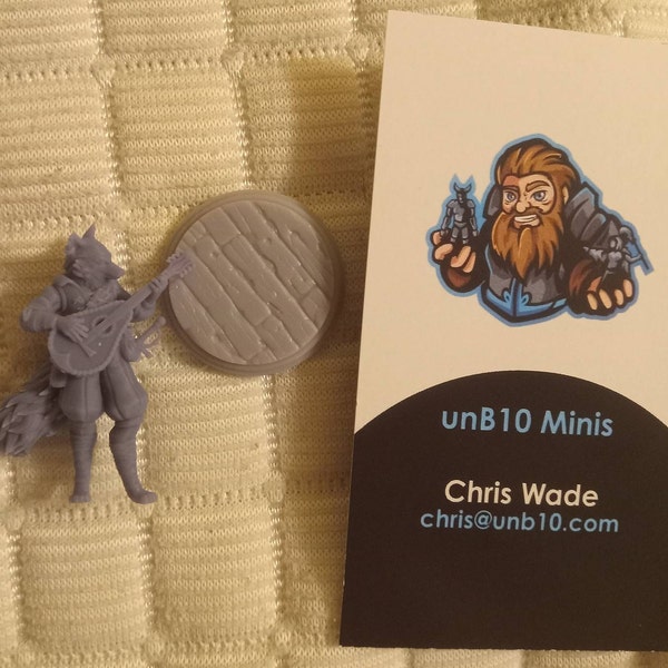 Kitsune Bard W/ Lyre Mini 32mm 28mm Resin Miniature Dungeons and ...