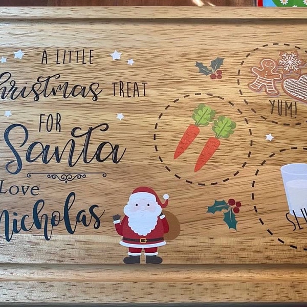 Wooden Christmas Eve Treat Boards, Santa Treat Board, Christmas Eve ...