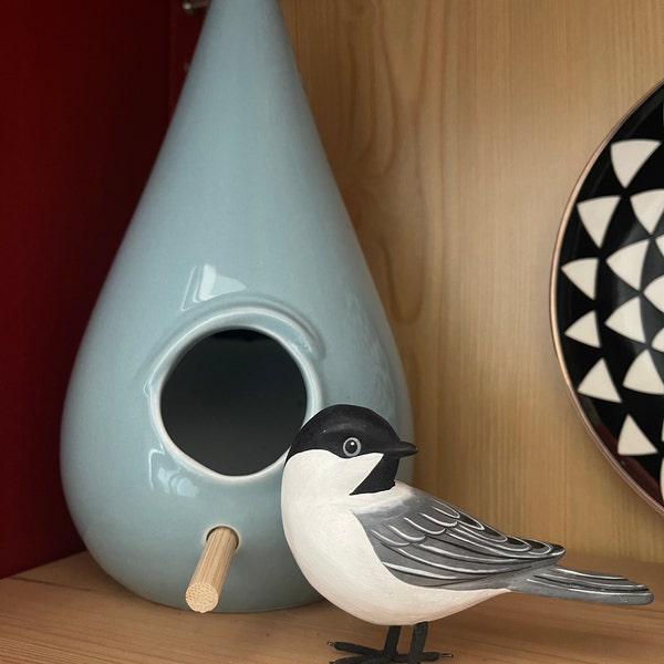 Mini Chickadee- Hand Carved Wooden Bird - 2.75"h - Etsy