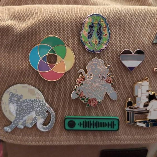 Plural Pride Rings Enamel Pin - Silver - Etsy