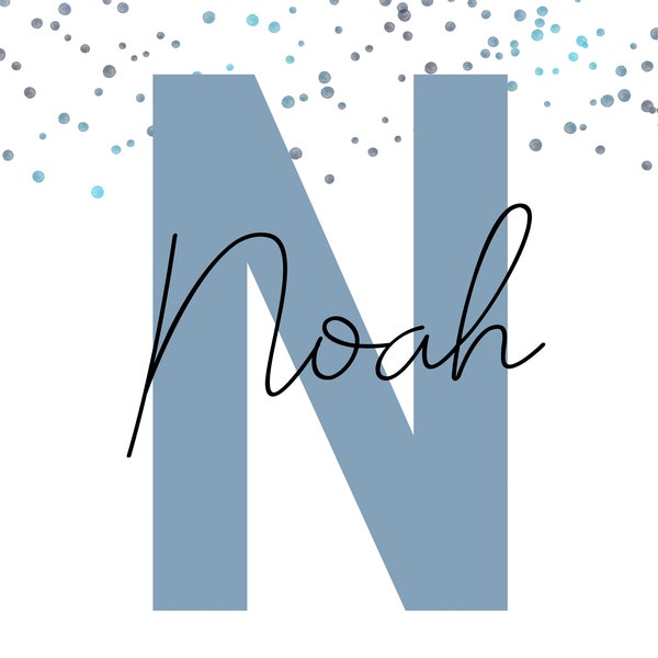 Custom Initial Print, Name Printable, Personalized Name Print ...