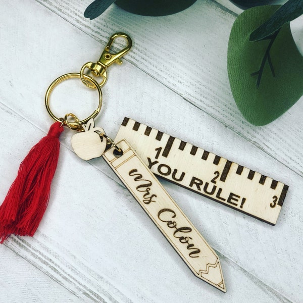 Teacher Gift-teacher Keychain-teacher Appreciation-personalized ...