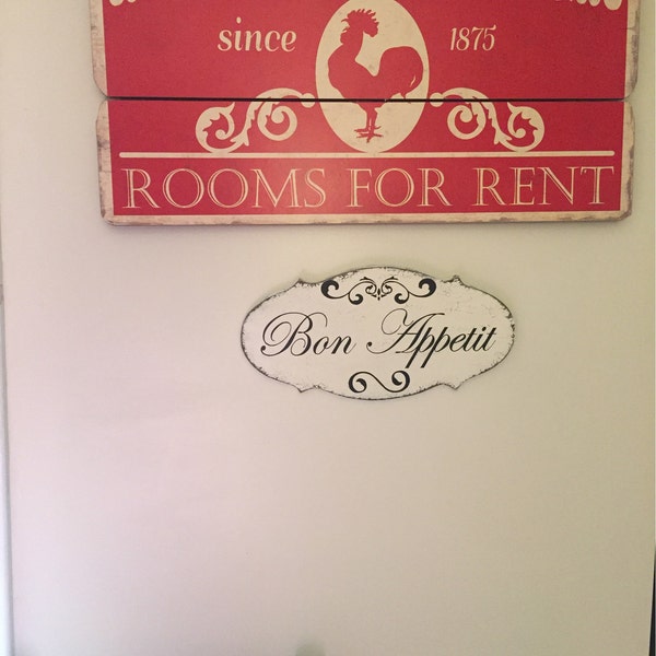 BON APPETIT, French Kitchen Signs, Shabby Vintage Style, 14 X 7 - Etsy