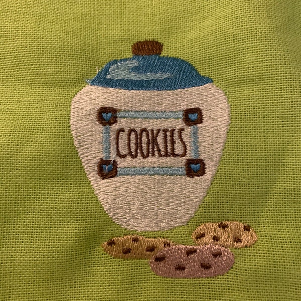 Jar of Cookies - Machine Embroidery Design, Chocolate Chip Cookie Jar ...
