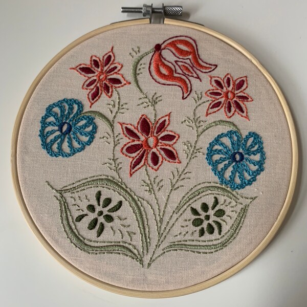 Cross Stitch Table Square Kit With 30ct European Linen Blue Larkspur by ...