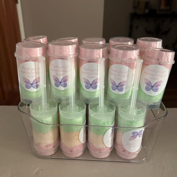Cotton Candy Party Favors - Push-pop Party Favors - Gourmet Cotton ...