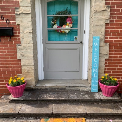 Farmhouse Welcome Sign 2/3/4/5 Feet Lengths Wooden Rustic Decor, Front ...
