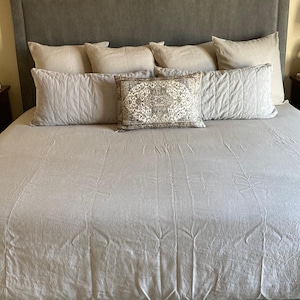 Chartreuse Green Linen Coverlet With or Without Filling Softened Linen ...