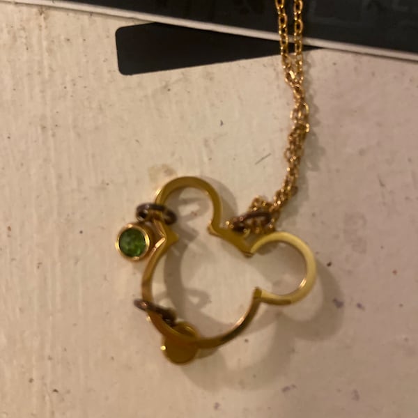 Birthstone Mickey Mouse Necklace Mom Grandma Aunt Mother's Day Jewelry ...