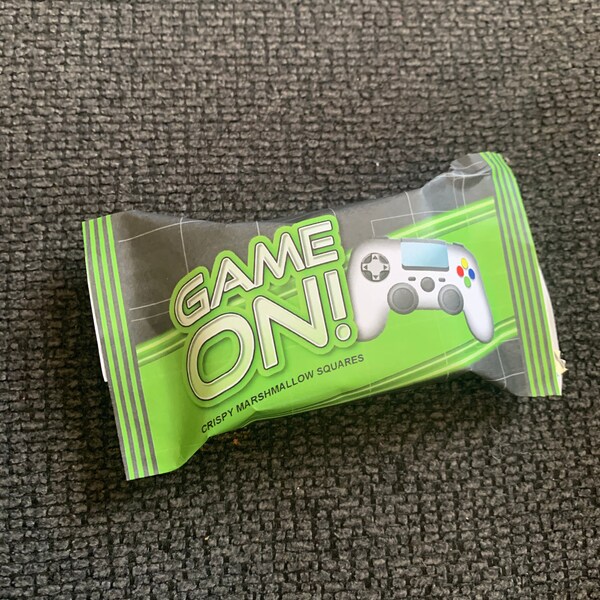 Gamer Party Rice Krispies Treat .78 Oz Labels & Wrap, Video Game Party ...