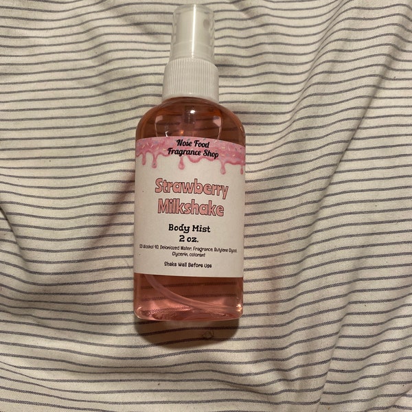 Strawberry Milkshake Body Mist, Body Splash, Body Spray, Fragrance Mist ...