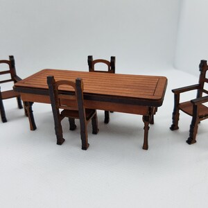 1/48th Kit Wonky Desk and Chair, Quarter Scale - Etsy