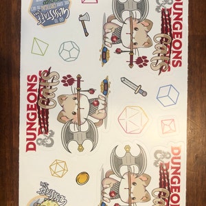Dungeons and Cats Dnd Sticker Dnd Gift GM Dungeons & Dragons Dice ...