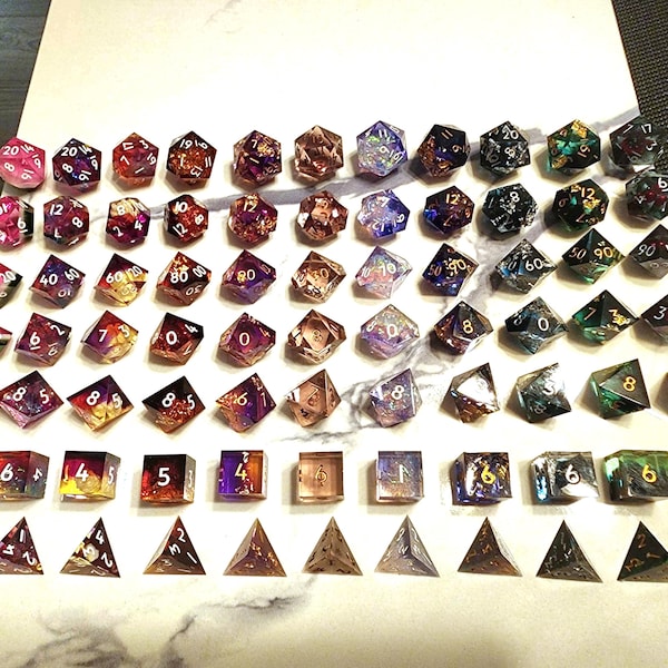 Milk Tea Boba Dice Kawaii Dice, Boba Dice, Handmade Resin Sharp Edge ...