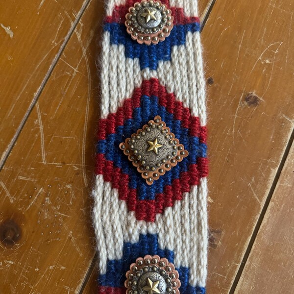 Pair Horse Head Bridle Loop Conchos Stainless Headstall 2 Western Tack ...