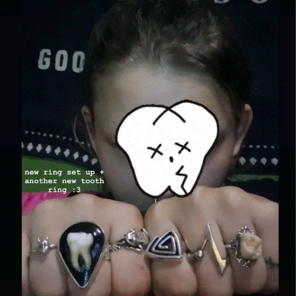 Trio Teeth Adjustable Ring - Etsy
