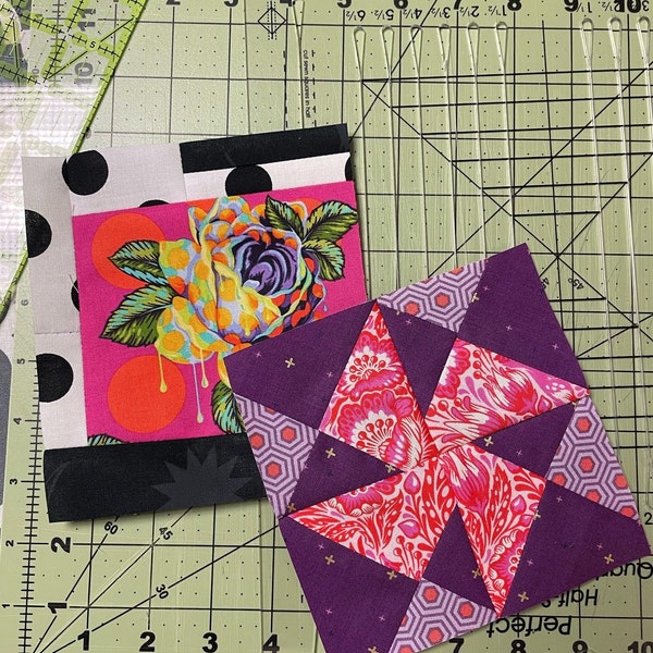 Tula's Bloomers EPP Kit: Complete Paper Piece Quilt With Acrylic ...