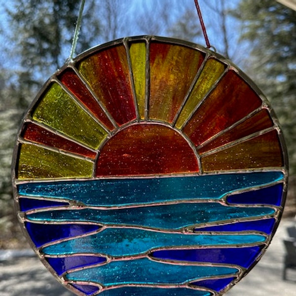 Sunset Stained Glass Pattern PDF Digital File - Etsy