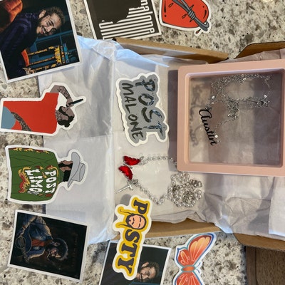 POST MALONE Inspired Sword Y-chain Necklace // circles - Etsy