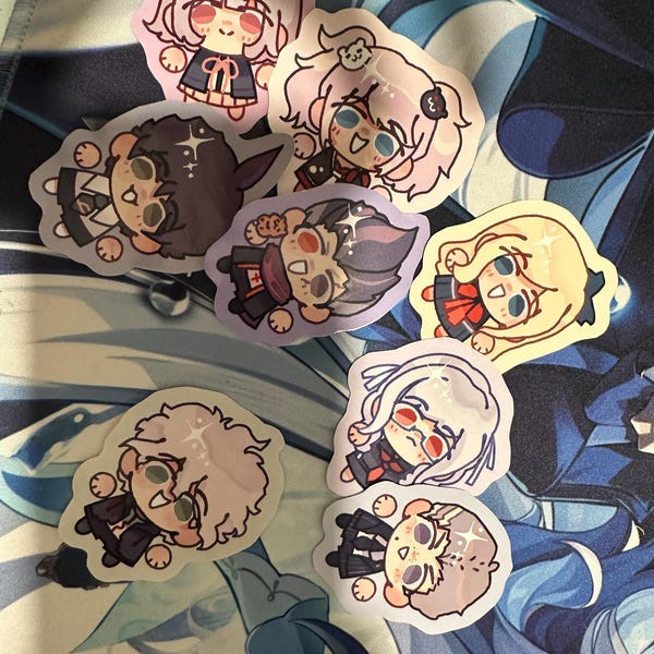 OMORI Silly Character Sticker Skrunkly OMORI, Aubrey, Kel, Hero, Mari ...