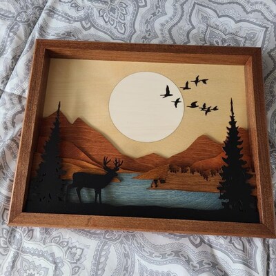 Black Cat in Window 3D Wood Shadow Box Handcrafted Scene / - Etsy