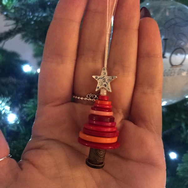 Button Christmas Tree Decoration, Make Your Own Kit or Ready Made ...