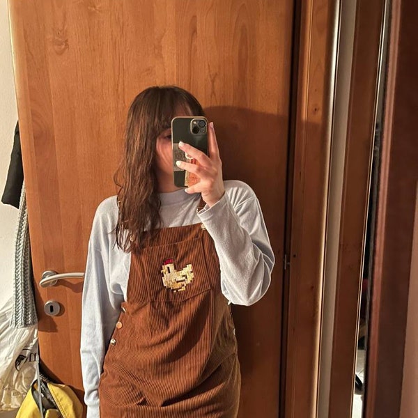 Embroidered Chicken Pinafore Dress: Stardew Valley Overalls - Etsy