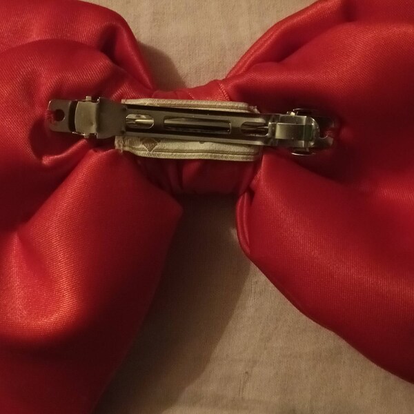 Satin RED Bow-luxury Bows-oversize Bow -long Bows - Hair Tie or ...