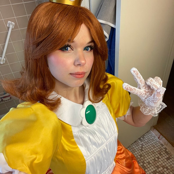 Princess Daisy Cosplay Set (crown, Earrings, Brooch) - Etsy