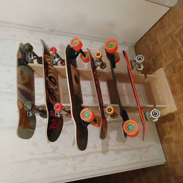 Floor Skate Rack, Skate Hanger, Support, Simple Skateboard Stand ...