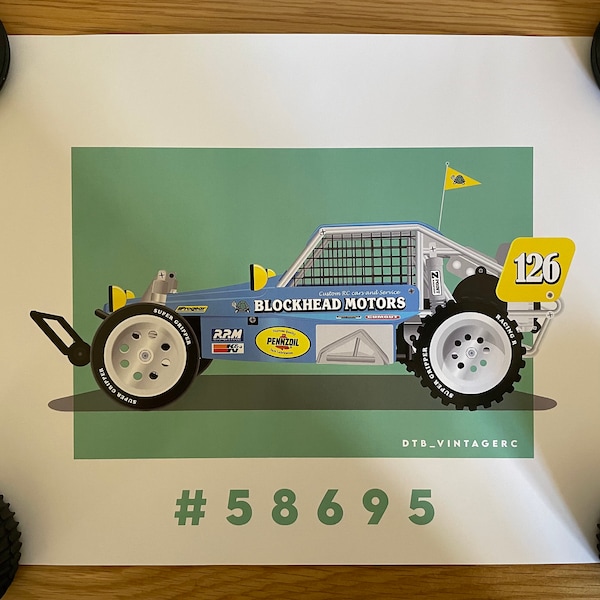 Team Associated RC10 Print, A3, Vintage Radio Controlled Car Art, Wall ...