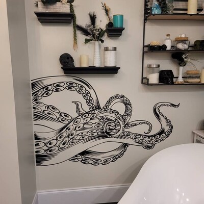 Octopus Wall Decor, Octopus Wall Decals, Tentacles Wall Art, Octopus ...
