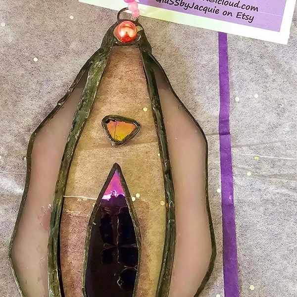 Rainbow Stained Glass Spinner With Bevels - Etsy