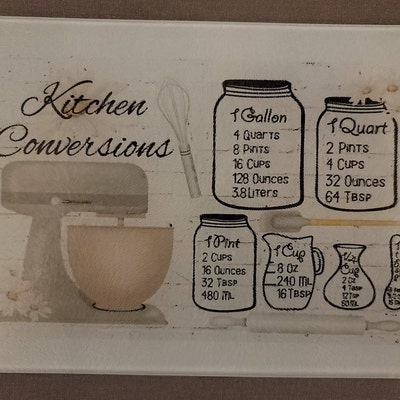 Measurement Cutting Board Design, Kitchen Sublimation Images, Rectangle ...