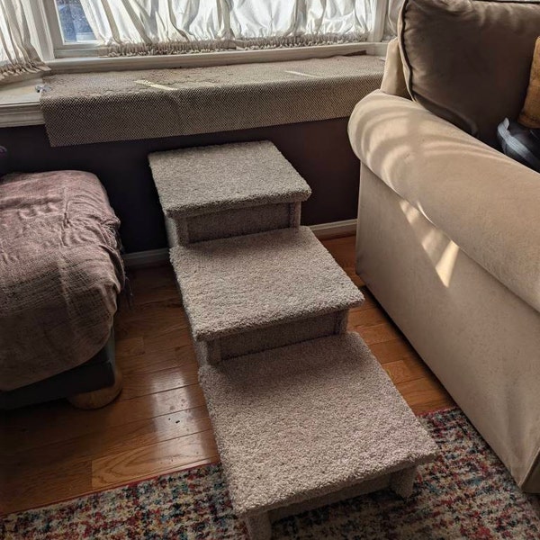 Pet Stairs for Large Dogs, Dog Stairs for Bed, 24"hx17"wx38"d, Sturdy ...