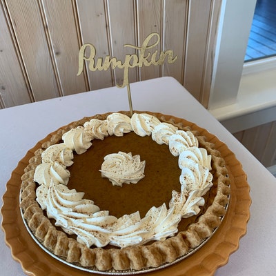 Pie Toppers Laser Cut Wood Pie Signs - Etsy