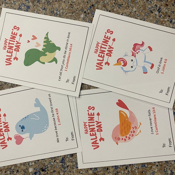 Bible Verse Valentine Cards | Christian Valentine's for Kids ...