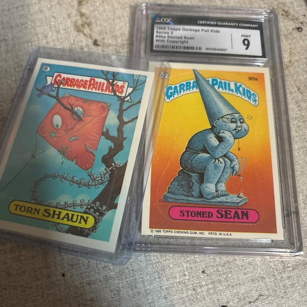 1985 Garbage Pail Kids Series 2 Clogged Duane CGC 9.0 Mint Glossy Live ...