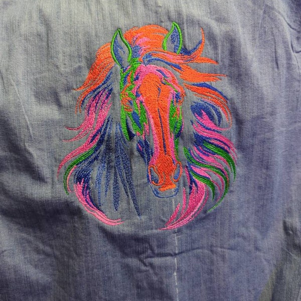 Realistic Horses Embroidery Designs Bundle - Noble Animal for Dark ...