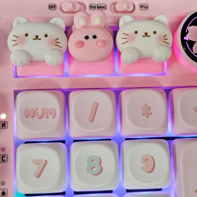 Sunflower Keycap, Kawaii Resin Artisan Key, Cute Keycap, Yellow, Pastel ...