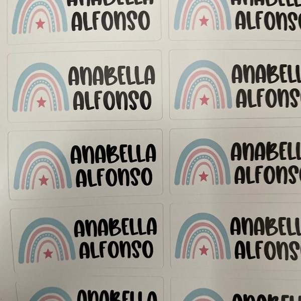 Kids Name Stickers and Iron on Labels, Daycare Name Labels, Preschool ...