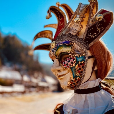 Handmade Jester Mask Wild Carnival Mask Ornament Mask - Etsy