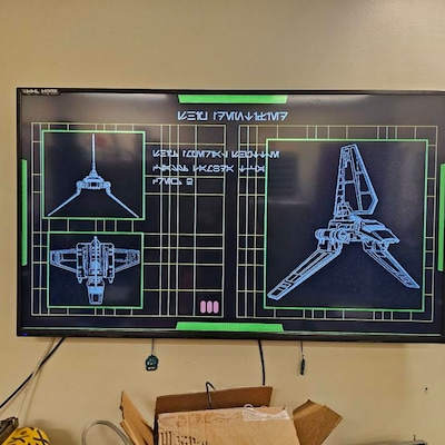 Star Map Video Tactical HUD Animated Digital Display Star Wars Inspired ...