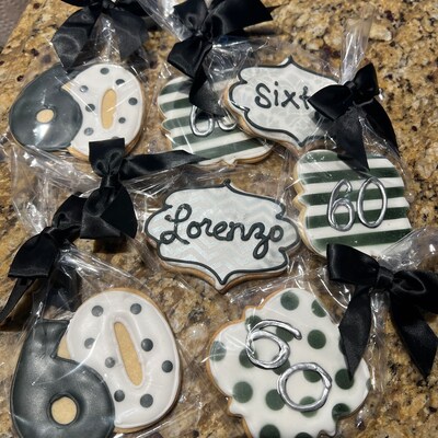 Custom Number Assortment Cookies Set of 6 Crunchy Shortbread Cookies ...