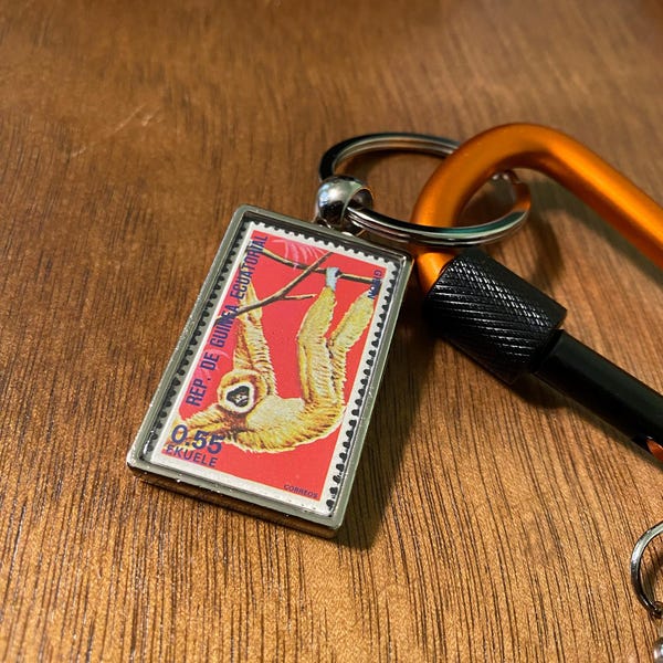 Bird Postage Stamp Keyring - Single or Mixed Set | Real Upcycled ...