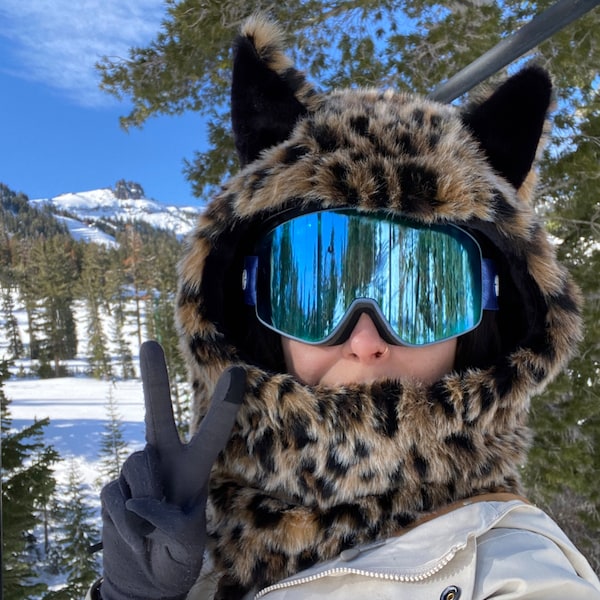 Fur Ski Hood - Leopard - Traditional - Etsy