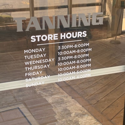 Store Hours Vinyl Decal Custom Store Hours Decal Store Front Window ...