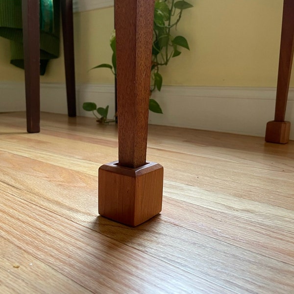 4 Log Risers--3" Lift--1 7/8" Dia Leg Opening--elm Wood--sturdy Blocks ...